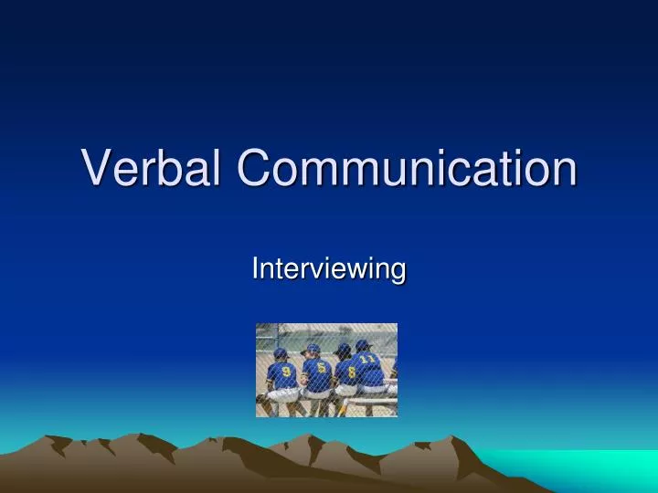 PPT - Verbal Communication PowerPoint Presentation, free download - ID ...