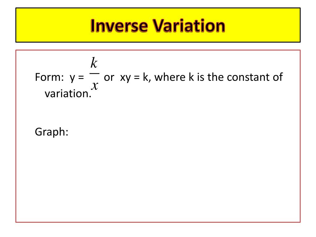 Ppt Direct Inverse And Joint Variation Powerpoint Presentation Free