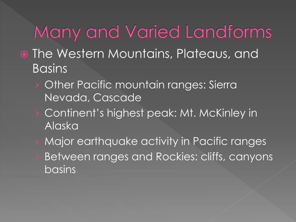 PPT - Physical Geography of the United States and Canada: A Land of ...