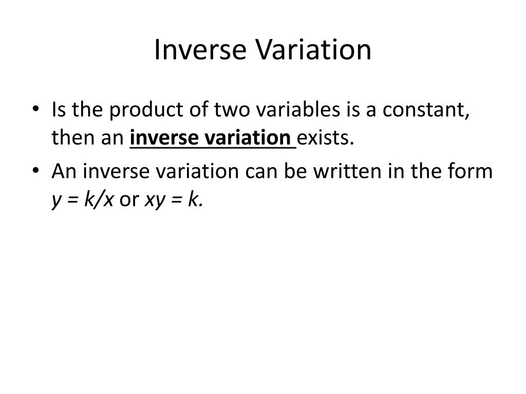 PPT - Direct Variation & Inverse Variation (SOL A.8) PowerPoint ... PPT - Direct Variation & Inverse Variation (SOL A.8) PowerPoint ...