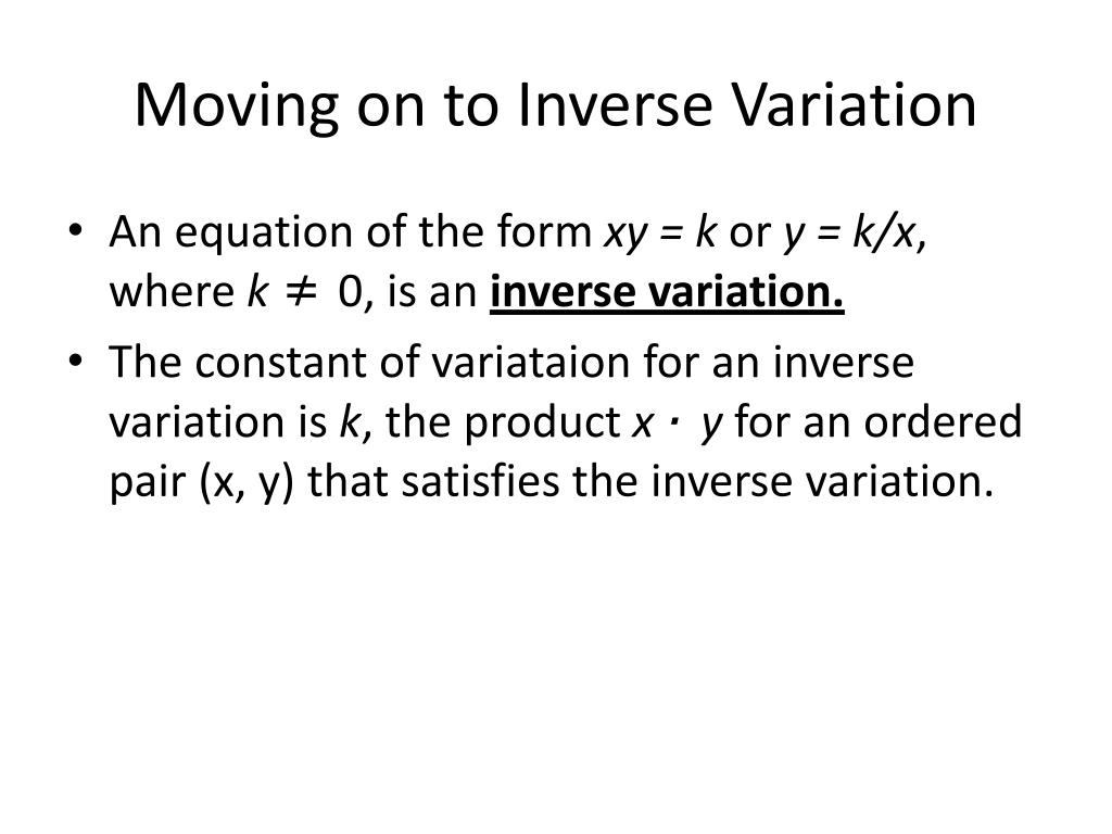 PPT - Direct Variation & Inverse Variation (SOL A.8) PowerPoint ... PPT - Direct Variation & Inverse Variation (SOL A.8) PowerPoint ...