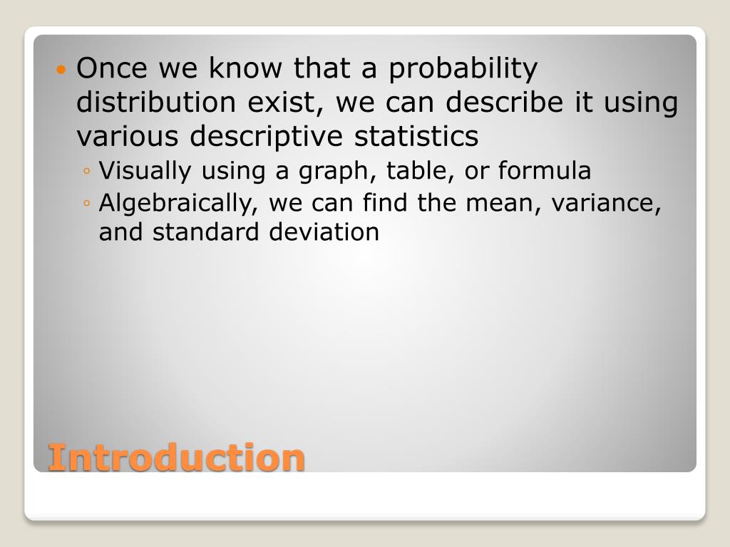 Ppt Mean Variance Standard Deviation And Expectation Powerpoint