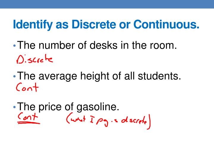 PPT - Discrete and Continuous Variables PowerPoint Presentation - ID ...