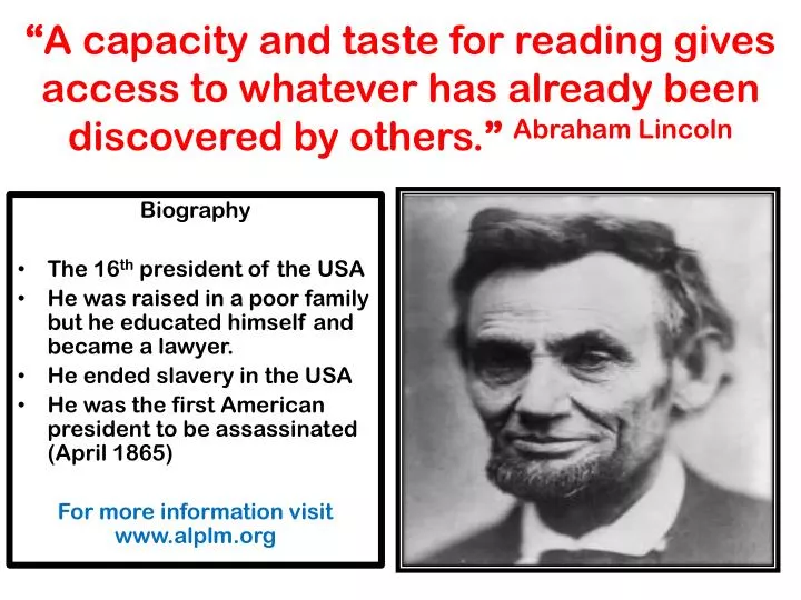 PPT - Biography The 16 th president of the USA PowerPoint Presentation ...