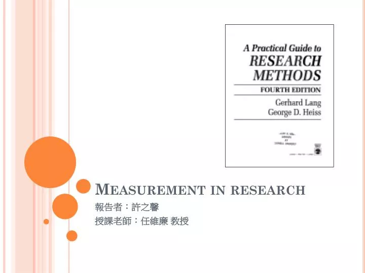 PPT - Measurement in research PowerPoint Presentation, free download ...