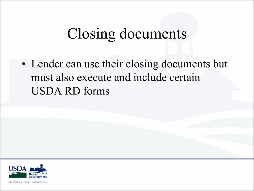 PPT - Loan Closing and Issuance of the Loan Note Guarantee Rural Energy ...