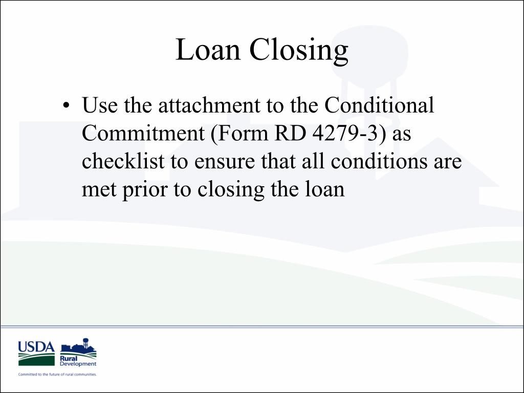PPT - Loan Closing and Issuance of the Loan Note Guarantee Rural Energy ...