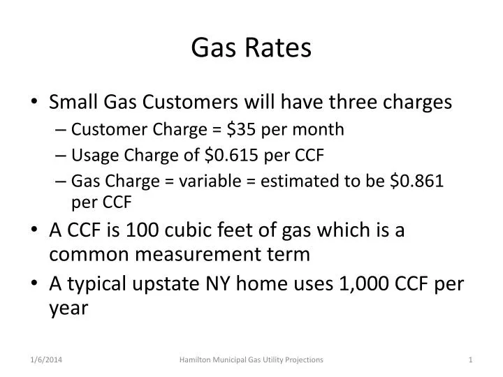 PPT - Gas Rates PowerPoint Presentation, free download - ID:2465717