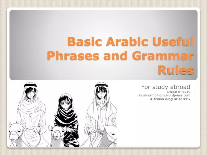 PPT - Basic Arabic Useful Phrases and Grammar Rules PowerPoint ...