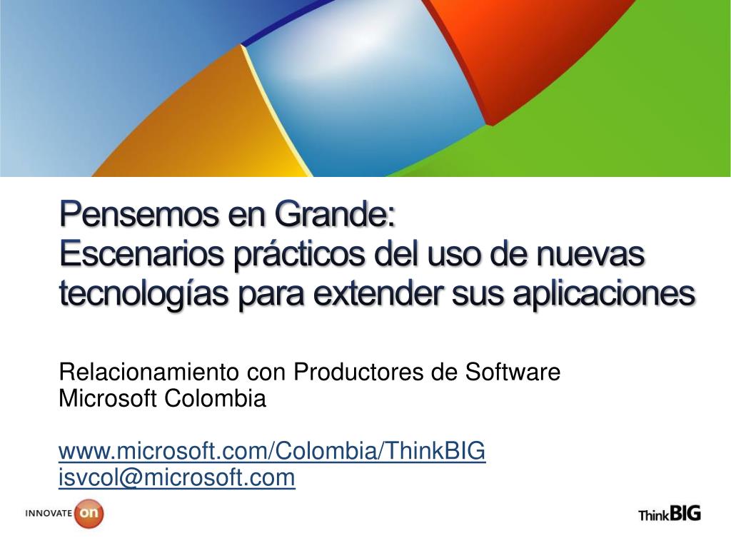 PPT - Relacionamiento con Productores de Software Microsoft Colombia ...