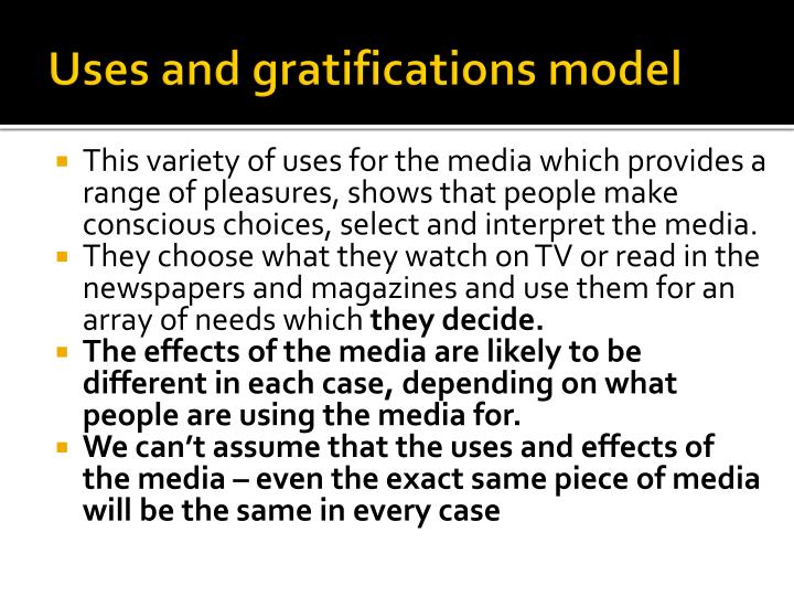 PPT - Uses and gratifications model PowerPoint Presentation - ID:2465820