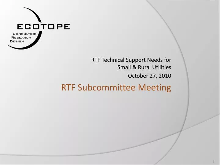 PPT - RTF Subcommittee Meeting PowerPoint Presentation, free download ...