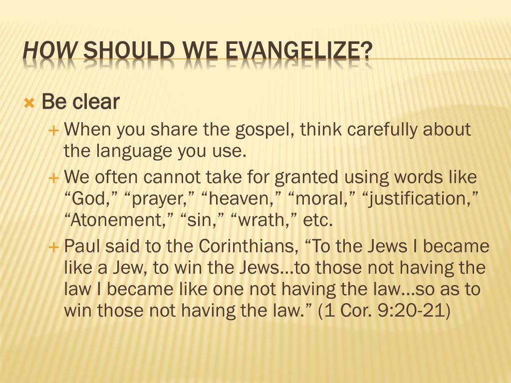 PPT - The Gospel and personal evangelism PowerPoint Presentation, free ...