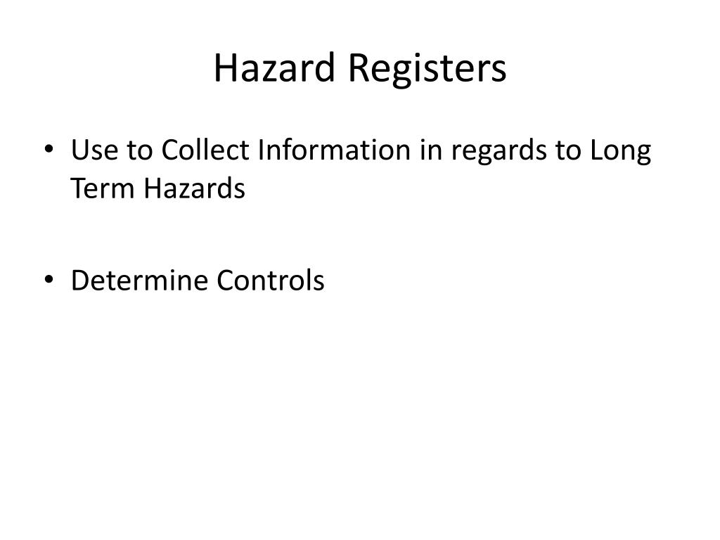 PPT - RECORDING HAZARDS PowerPoint Presentation, free download - ID:2466355