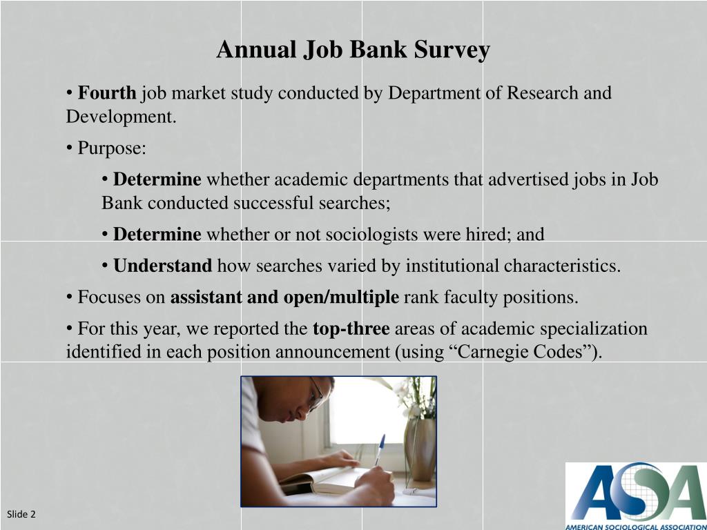 PPT - Findings from the ASA 2011-2012 Job Bank Survey PowerPoint ...