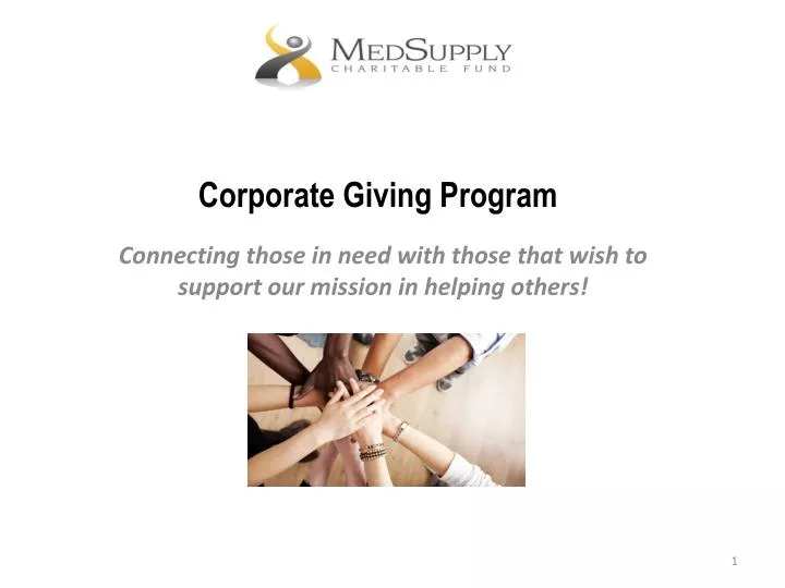 PPT - Corporate Giving Program PowerPoint Presentation, free download ...