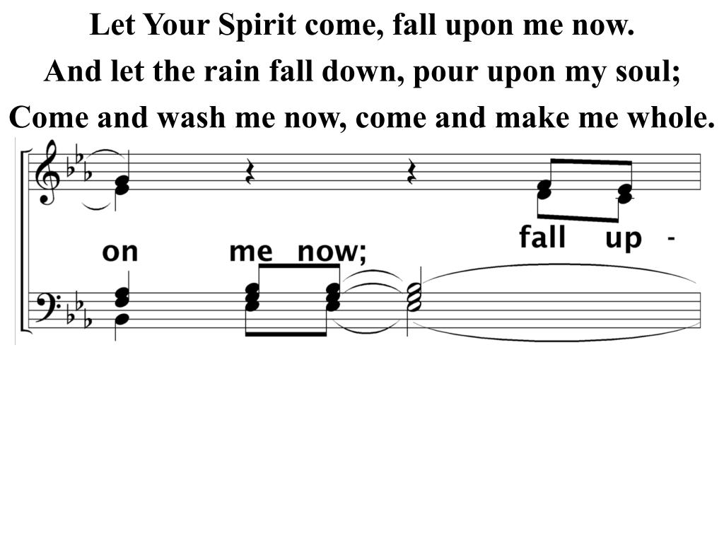 PPT - Let Your Spirit come, fall upon me now. And let the rain fall ...