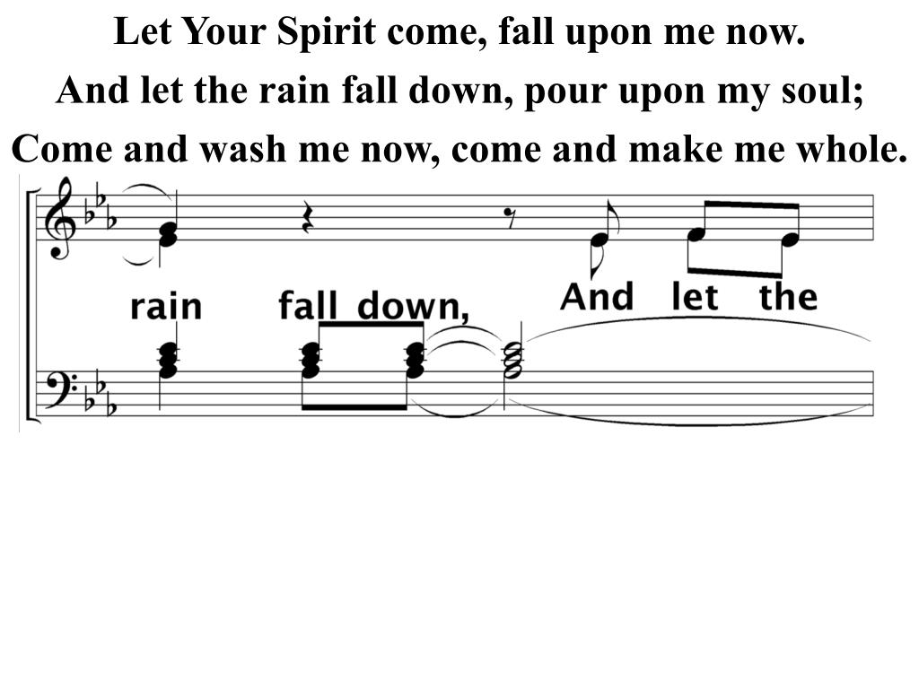 PPT - Let Your Spirit come, fall upon me now. And let the rain fall ...