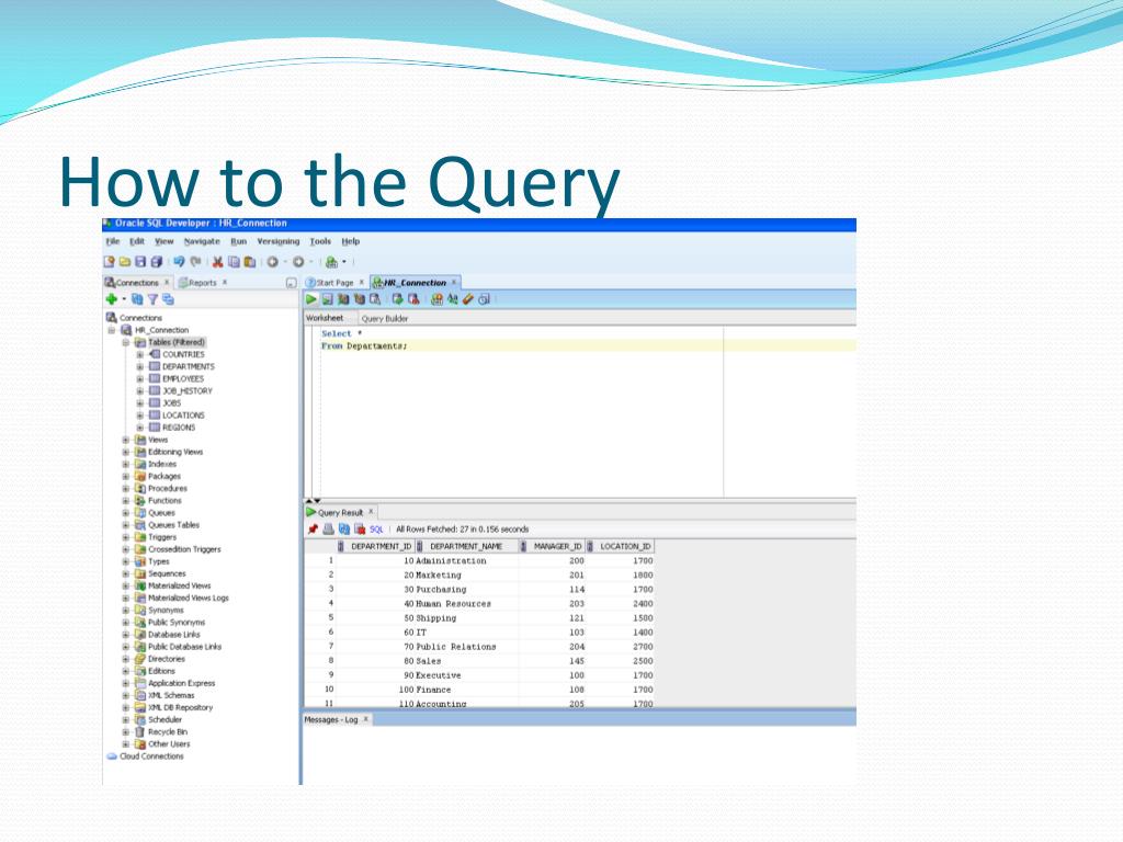 Ppt Retrieving Data Using The Sql Select Statement And How To Use Sql Developer Powerpoint