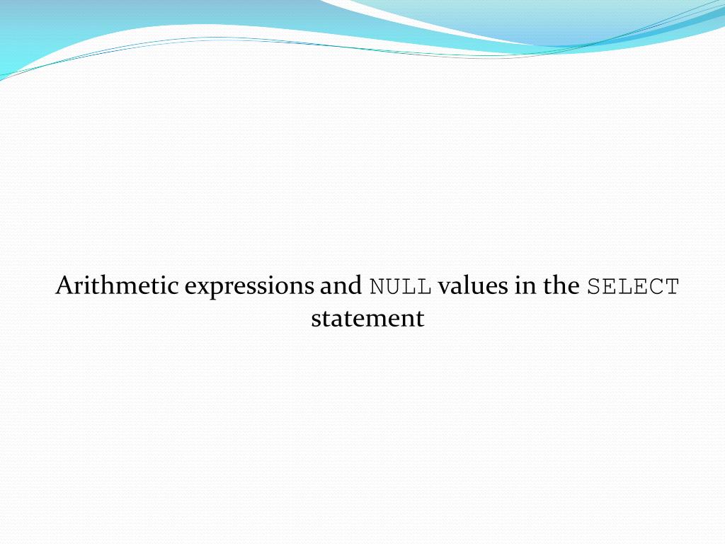 Ppt Retrieving Data Using The Sql Select Statement And How To Use Sql Developer Powerpoint