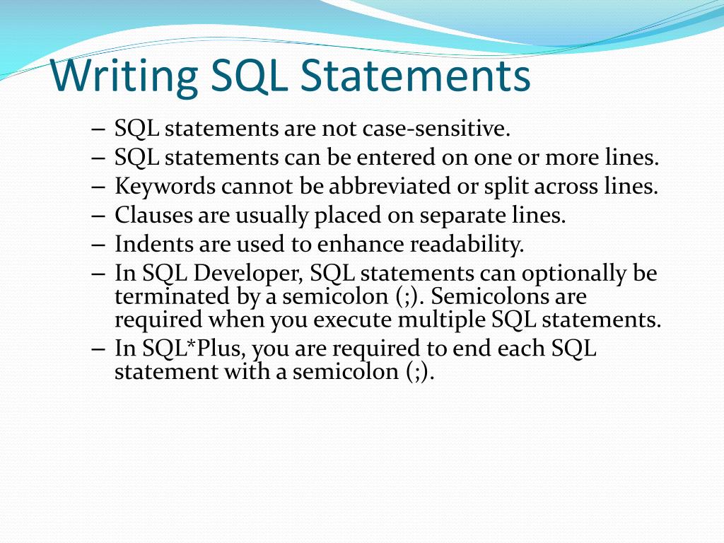 Ppt Retrieving Data Using The Sql Select Statement And How To Use Sql Developer Powerpoint