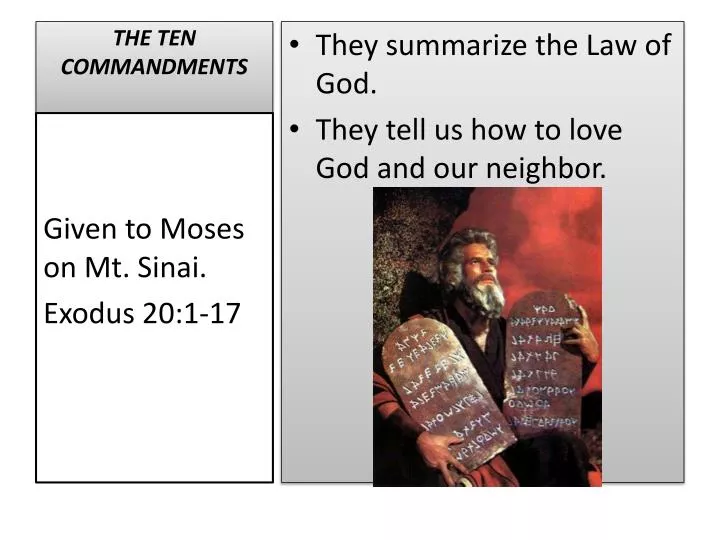 PPT - THE TEN COMMANDMENTS PowerPoint Presentation, free download - ID ...