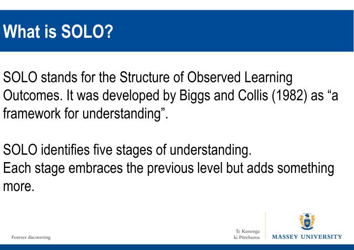 PPT - SOLO taxonomy PowerPoint Presentation - ID:2468408
