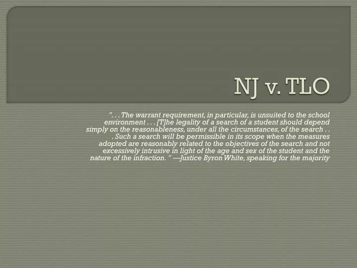 PPT - NJ v. TLO PowerPoint Presentation, free download - ID:2468777