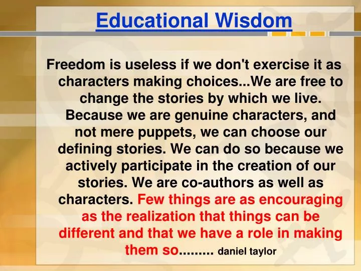 PPT - Educational Wisdom PowerPoint Presentation, free download - ID ...