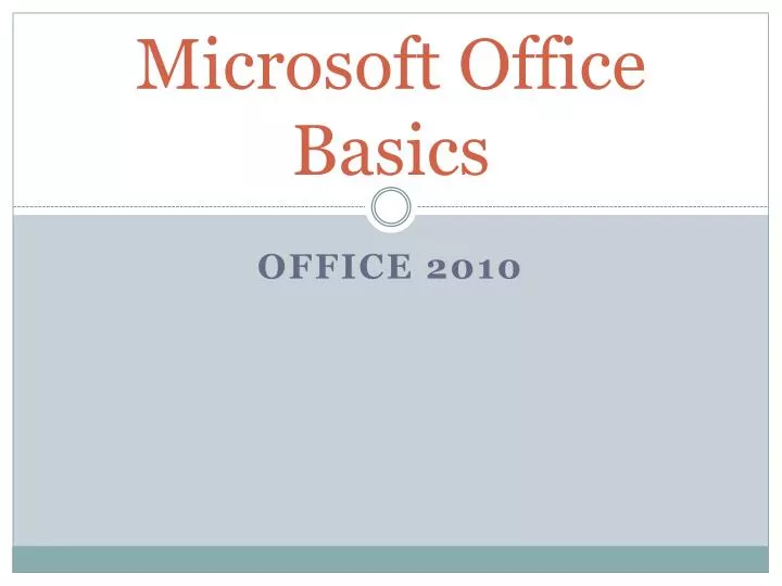 PPT - Microsoft Office Basics PowerPoint Presentation, free download ... PPT - Microsoft Office Basics PowerPoint Presentation, free download ...