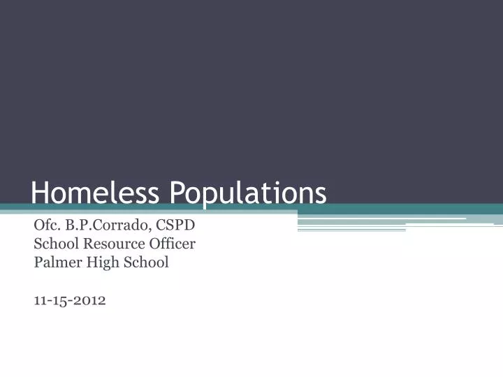 PPT - Homeless Populations PowerPoint Presentation, free download - ID ...