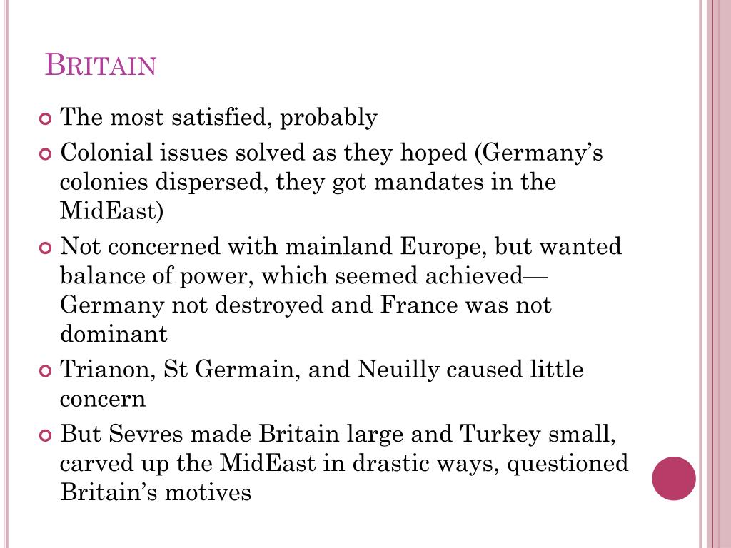 PPT - Reactions to the Peace Treaties PowerPoint Presentation, free ...