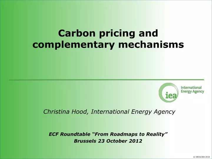 PPT - Carbon pricing and complementary mechanisms PowerPoint ...