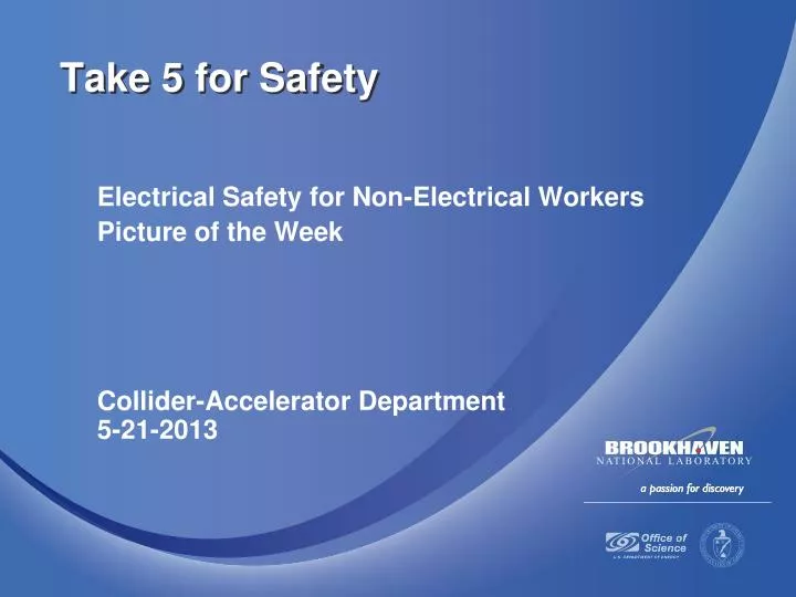 PPT - Take 5 for Safety PowerPoint Presentation, free download - ID:2470325