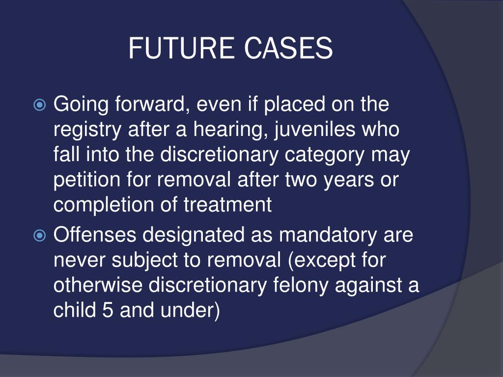 PPT - JUVENILE SEX OFFENDER REGISTRATION PowerPoint Presentation, free ...