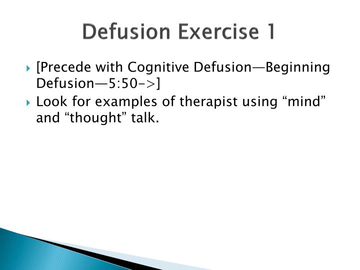 PPT - Introducing & Integrating Cognitive Defusion Techniques in ...