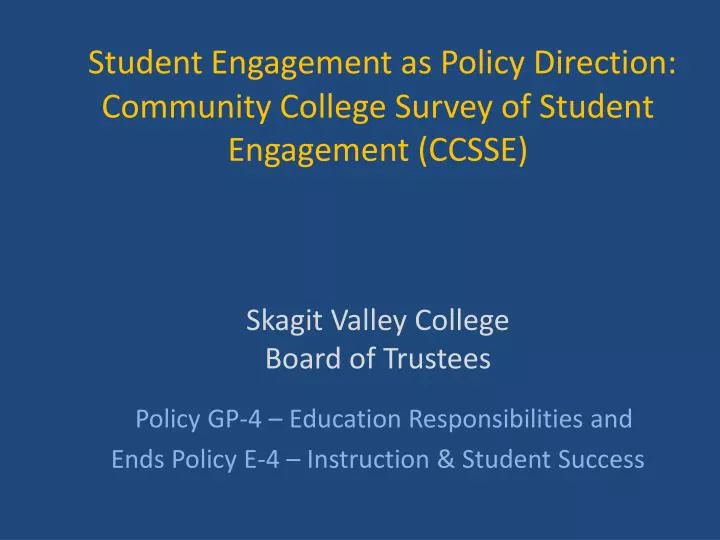 PPT - Why Student Engagement? PowerPoint Presentation, free download ...