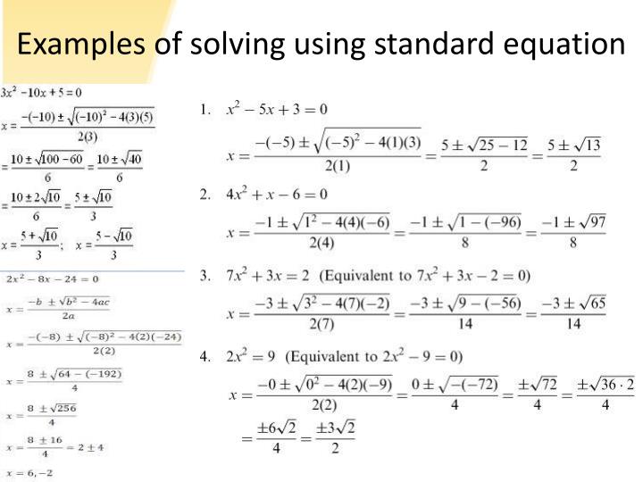 PPT - 5. QUADRATIC EQUATIONS PowerPoint Presentation - ID:2472970