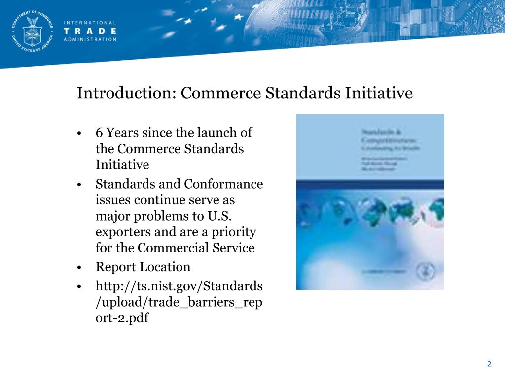 PPT - Standards and Conformance as Non-Tariff Trade Barriers: Commerce ...