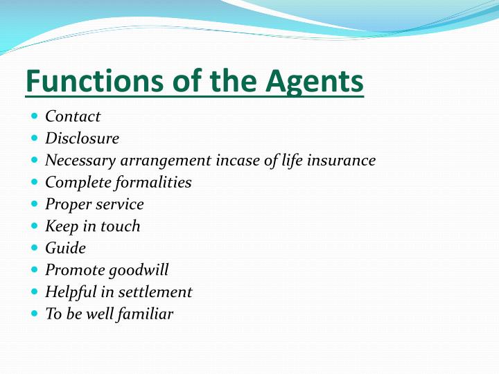 PPT - Functions of the Agents & Insurance underwriting chapter-4 ...