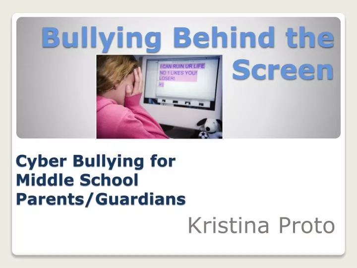 PPT - Bullying Behind the Screen PowerPoint Presentation, free download ...