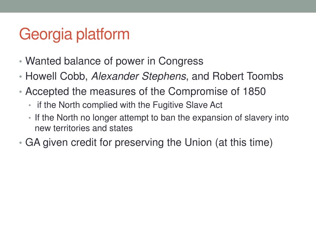 PPT - Prelude to the Civil War: Key Events and Conflicts in Georgia ...