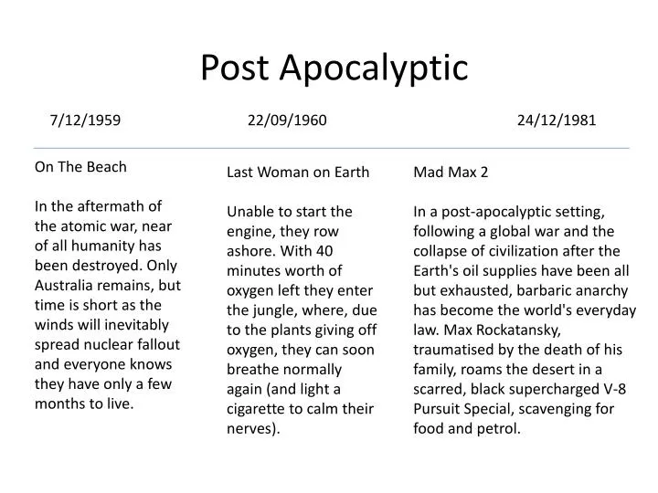 PPT - Post Apocalyptic PowerPoint Presentation, free download - ID:2473532