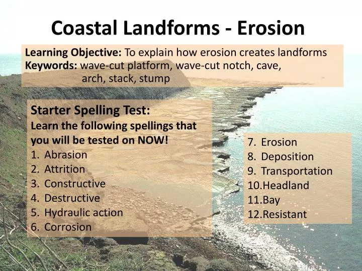 PPT - Coastal Landforms - Erosion PowerPoint Presentation, free ... PPT - Coastal Landforms - Erosion PowerPoint Presentation, free ...