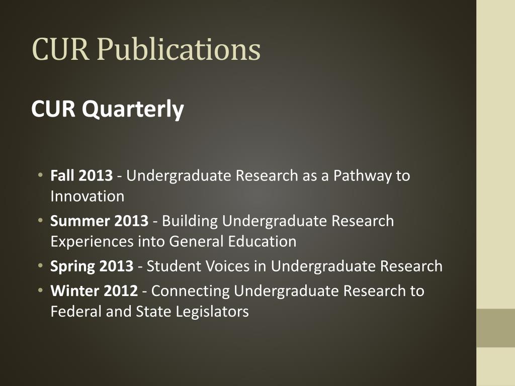 PPT - The Council on Undergraduate Research PowerPoint Presentation ...