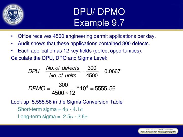 PPT - Chapter 9 Capability and Rolled Throughput Yield PowerPoint ...