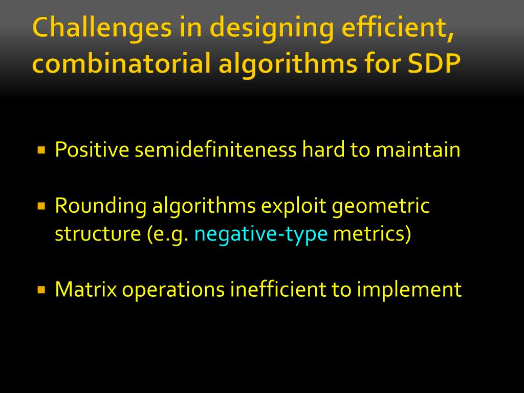 PPT - A Combinatorial, Primal-Dual Approach to Semidefinite Programming PowerPoint Presentation ...