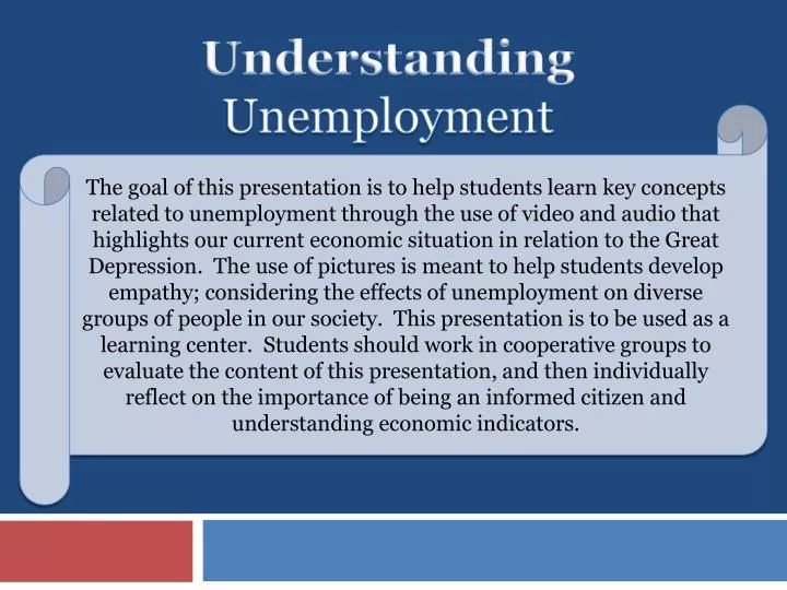 PPT - Understanding Unemployment PowerPoint Presentation, free download ...