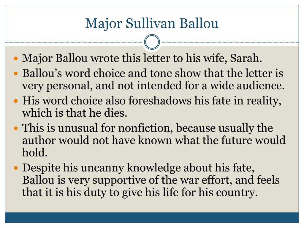 PPT - Reflections of War: Owl Creek and Letter to Sarah Ballou Review ...