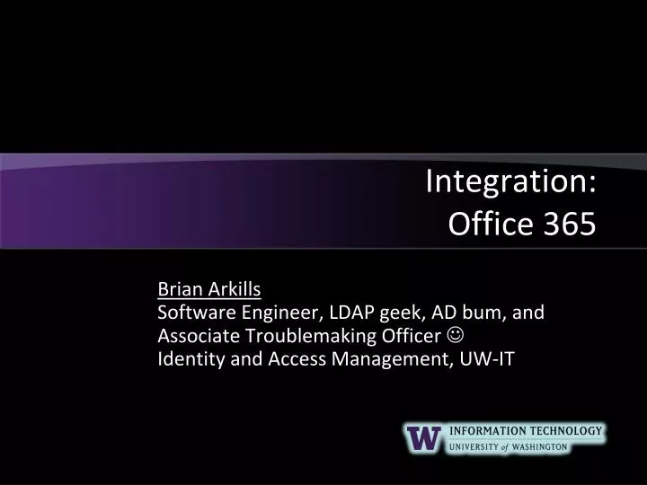 PPT - Integration: Office 365 PowerPoint Presentation, free download ...